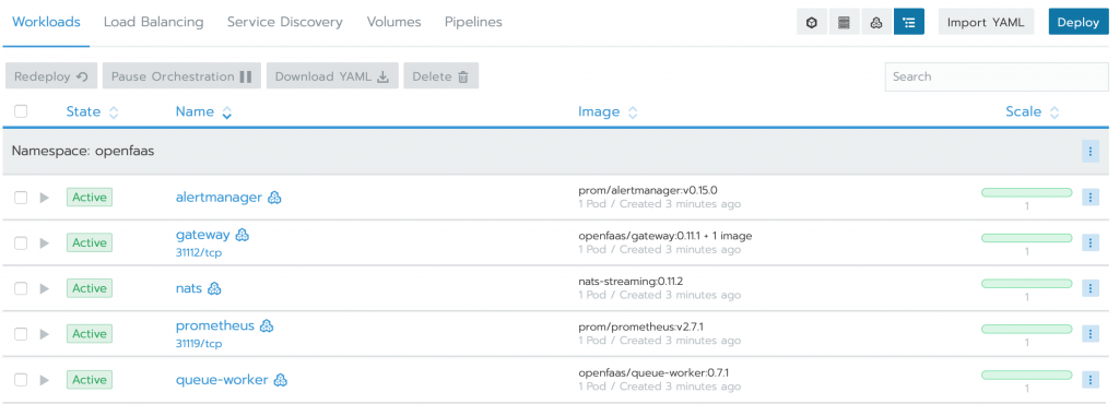 Quickly Deploy A Kubernetes Cluster Using Rancher To Run Openfaas